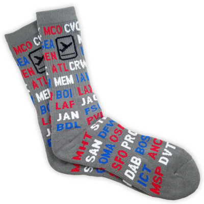 Aviation-Themed Premium Crew Socks - USA Airport Codes - Luso Aviation ...