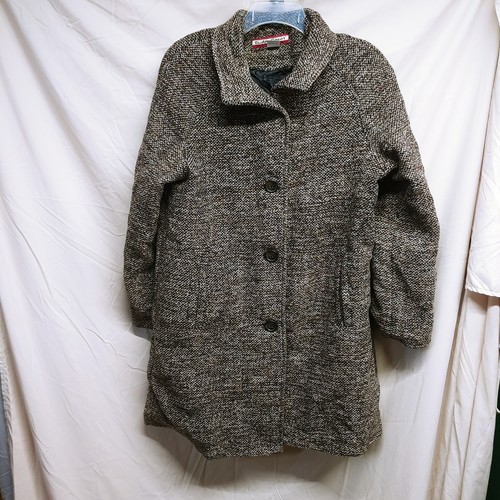 Tudor Court Womens Size S Small Brown Wool Blend Heavy Button Frnt ...