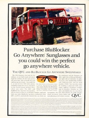 1995 Hummer H1 QVC Red AM General- Original Advertisement Print Art Car ...