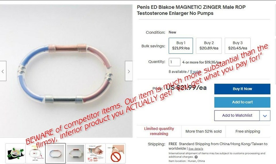 ORIGINAL MAG-Zinger Ring of Power Blakoe ROP Male Libido Stamina ...