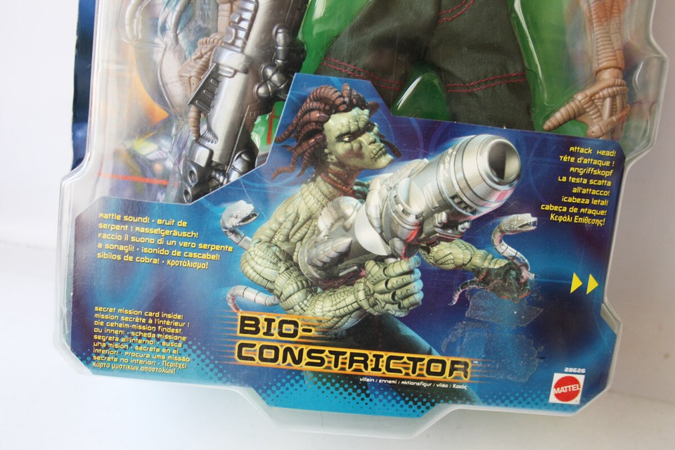 RARE 2000 MAX STEEL BIO CONSTRICTOR FIGURE MATTEL EUROPEAN NEW SEALED ...