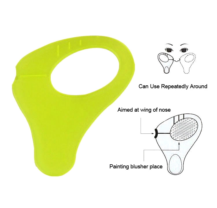 Makeup Outline Template Cheek Blusher Outline Styling Powder Cream ...