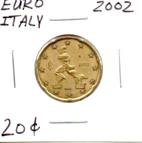 Euro Coin 20 Cents 2002 Italy | eBay