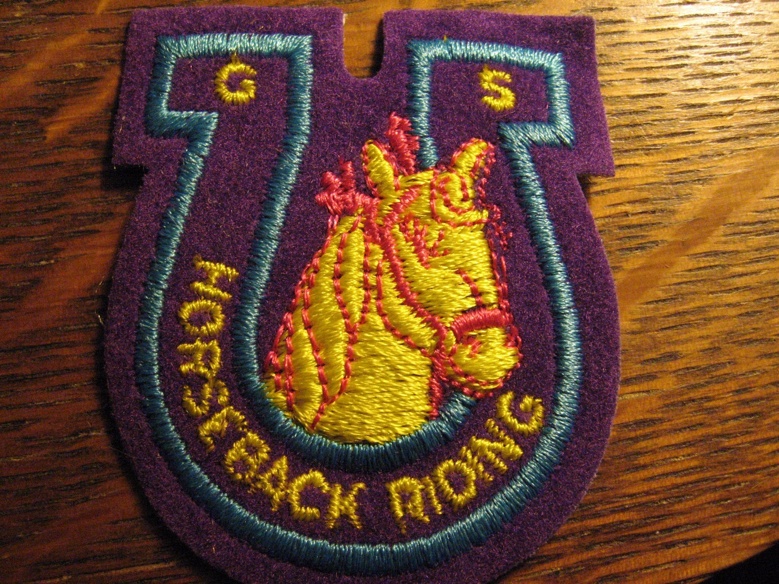 GSA Horseshoe Patch - Girl Scouts Of America Horseback Riding Sewn ...
