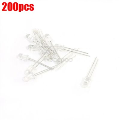 200Pcs F5 5Mm Red Round Superbright Led Light Led Lamp cf | eBay