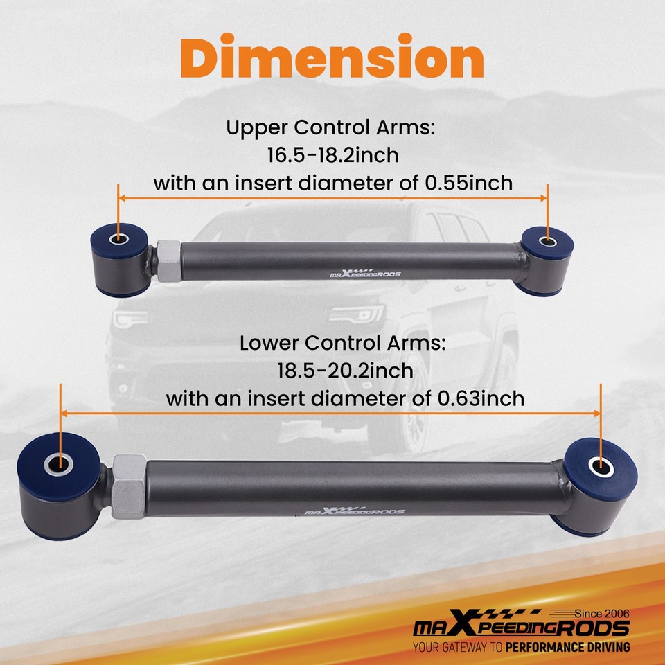 Adjustable Front Control Arms + Track Bar 2-6" Lift for Ram 2500 3500 ...