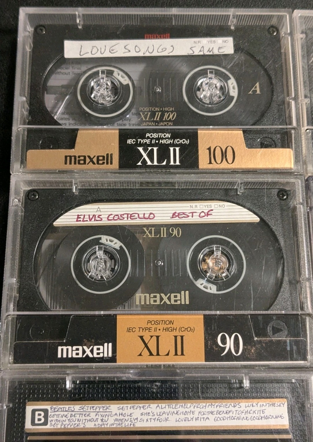 Type II Cassette Lot (8) XL II 100 / XL II-S 90 + Maxell / Memorex ...