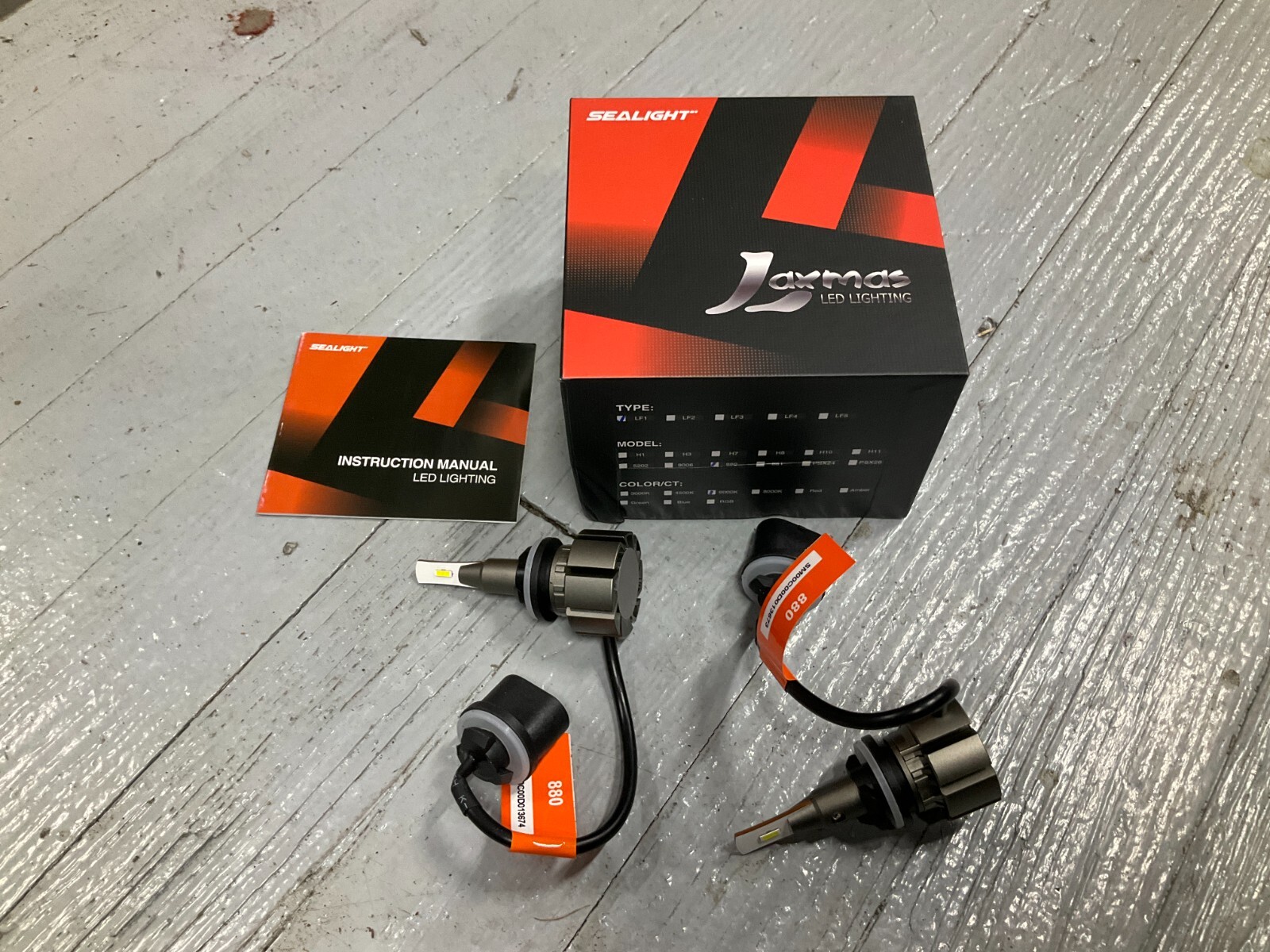 SEALIGHT LF1 880 6000K LED Headlight Bulbs Kit High Low Beam Fanless 2x ...