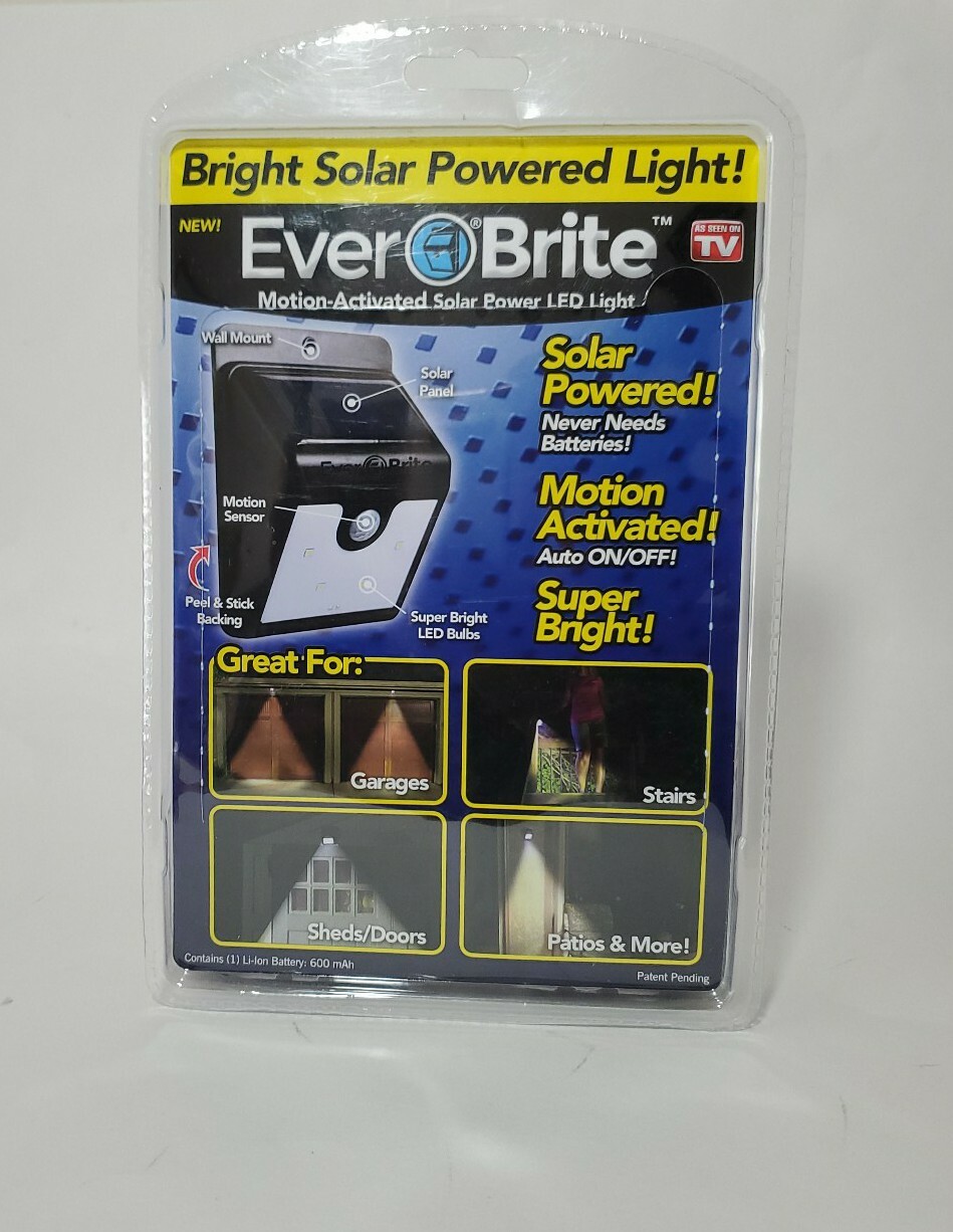 Ever Brite Motion Activated Solar Power LED Light New in Package | eBay