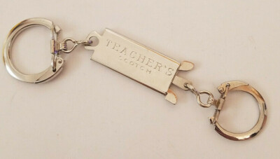 TEACHER'S SCOTCH Brand Keychain Metal Two Piece Key Ring Key Chain NEW ...