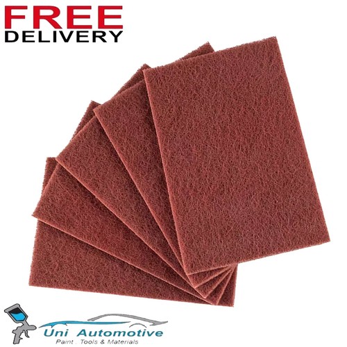 10Pcs Red Scotchbrite Scuff Scotch Finishing Preparation Hand Pads 6*9 ...