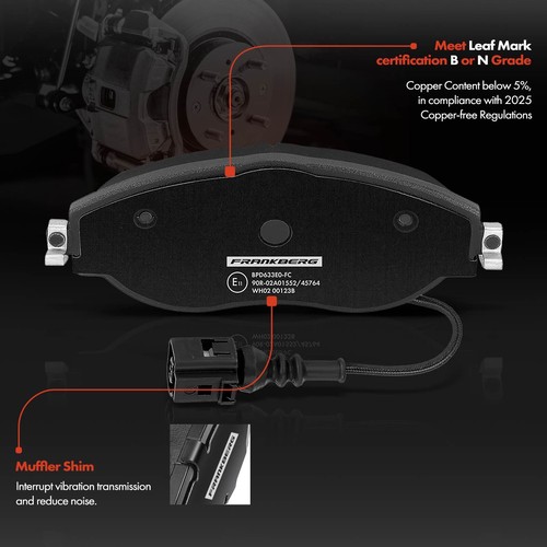 Brake Pads Set Front for Skoda Octavia MK 3/4 Superb MK3 Kodiaq 12-ON ...