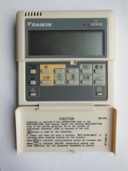Daikin Air Conditioning BRC1D52 Hard Wired Remote Controller for sale ...