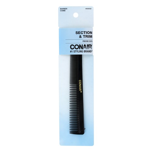 Conair Section & Trim Hair Barber Comb, Hard Plastic, Black, 1-Piece | eBay