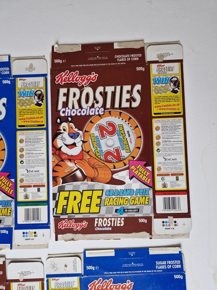 2003 Kelloggs Cereal Frosties Grand Prix PC CD Rom Game Set 4 Packets ...