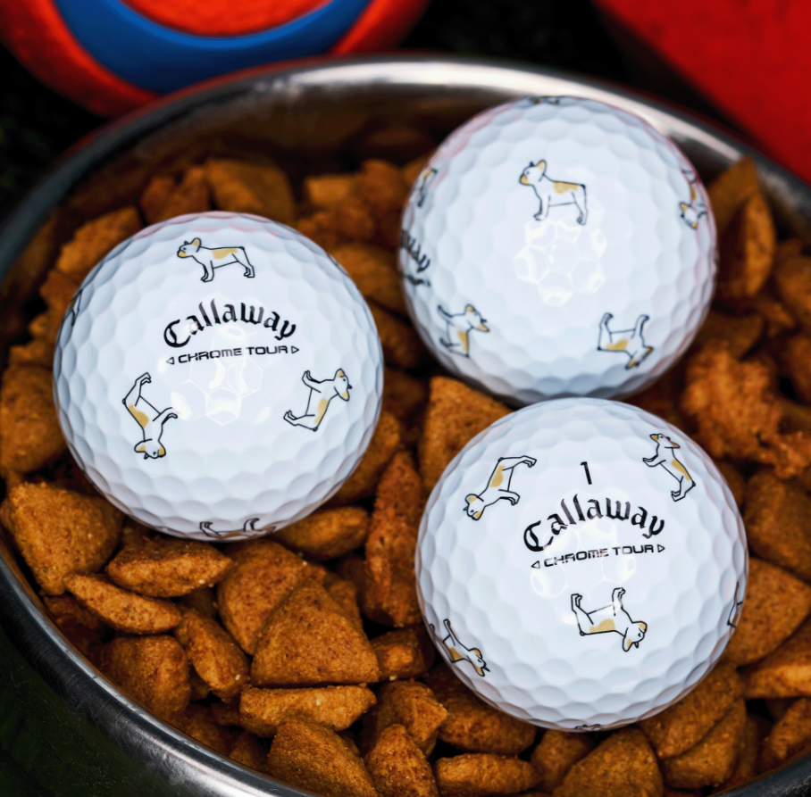 Callaway Small Dogs CREAM FRENCH BULLDOG Chrome Tour Golf Balls ...