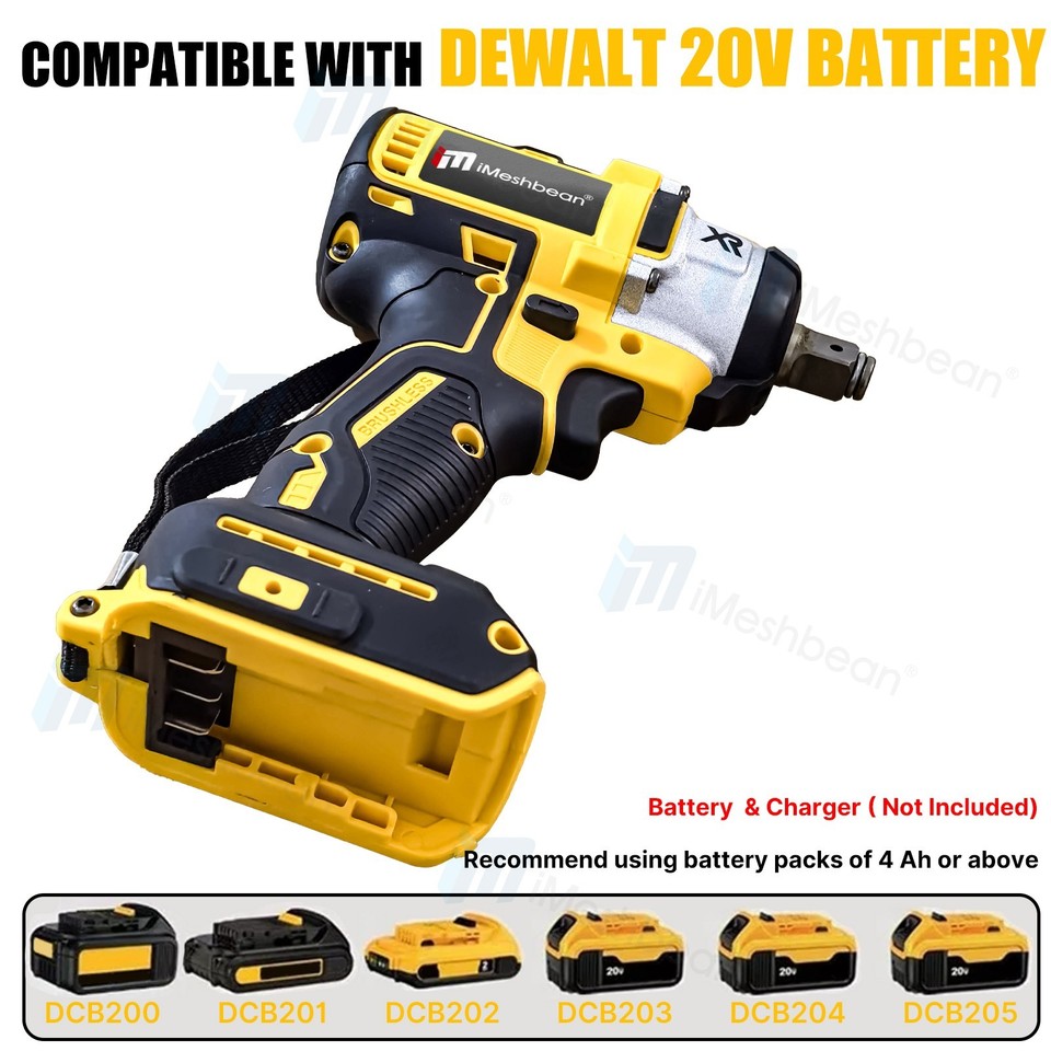 Cordless Impact Driver/Ratchet wrench Power Tool Combo For Dewalt 20V ...