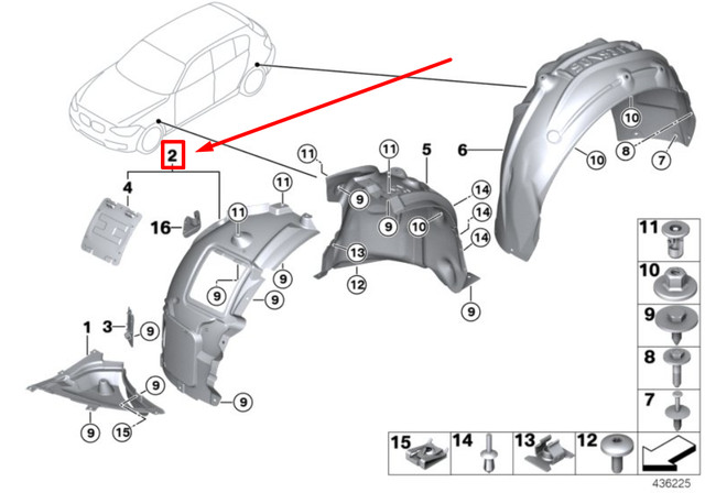 BMW F20 1 Series Dirt Guard 51717260709 for sale online | eBay