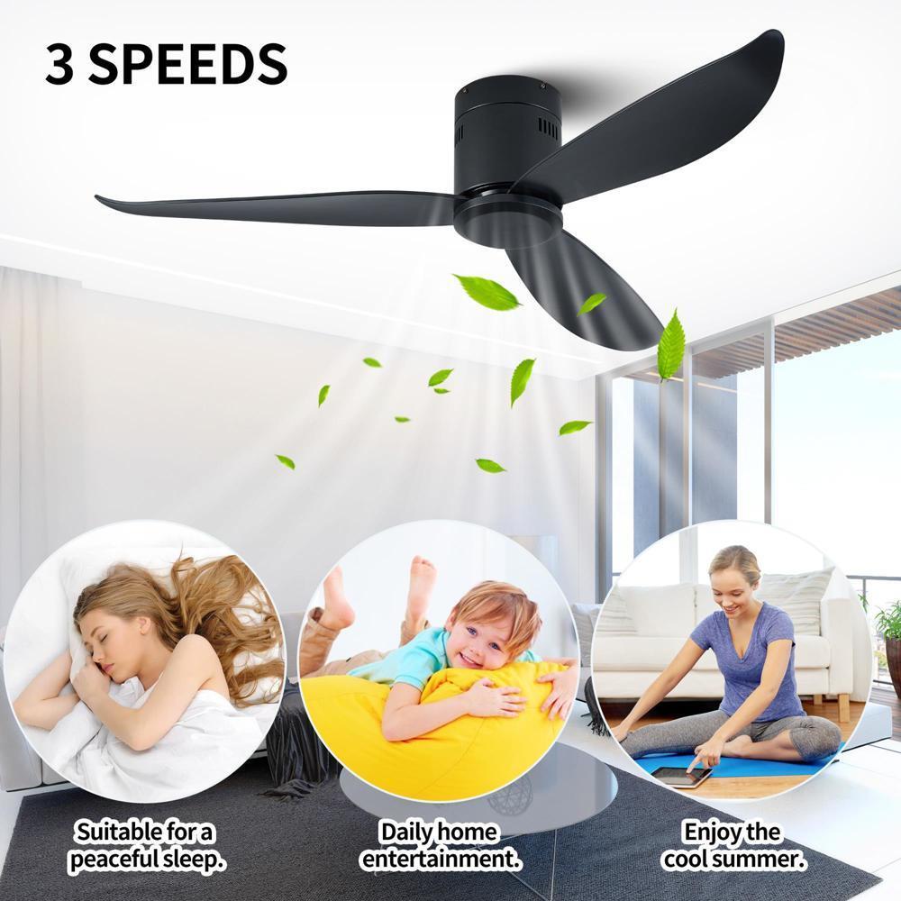 Flush Mount Ceiling Fans With No Lights | Shelly Lighting