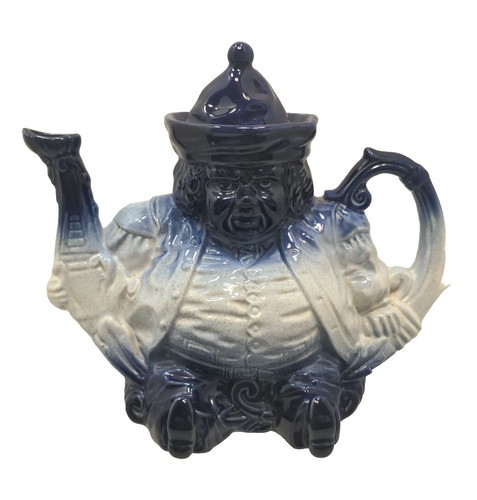 Flo Blue Toby Teapot Parliament English Character Ceramic Vintage BT1 ...