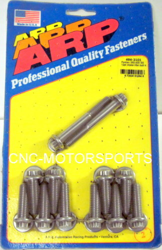 ARP INTAKE MANIFOLD BOLT KIT 494-2101 PONTIAC 350 455 USES 3/8" SOCKET ...