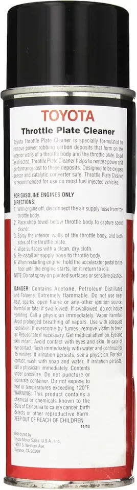 Genuine Toyota Fluid 00289-1TP00 Throttle Plate Cleaner - 14 oz. Can | eBay