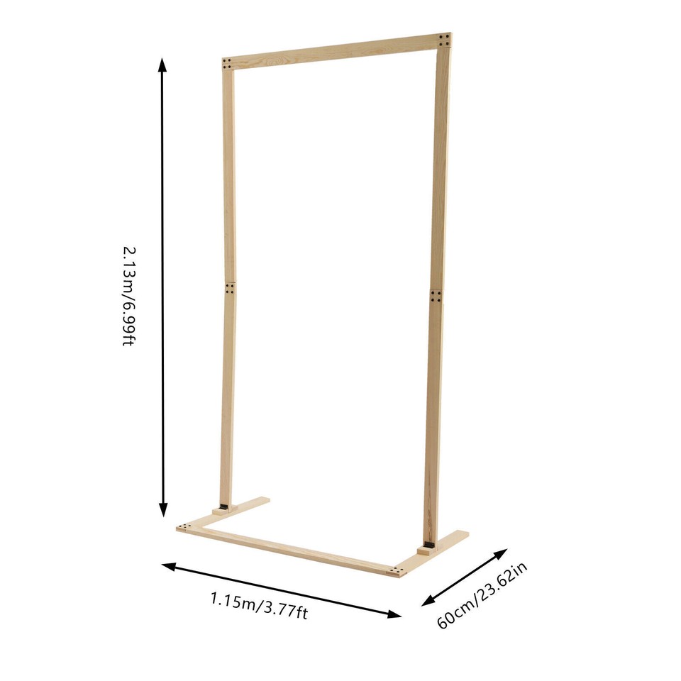 7FT Square Wedding Arch Wooden Backdrop Stand Wedding Ceremony Arch ...
