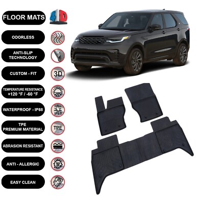 Floor Mats Liner Fits Land Rover Discovery 5 (2017-2022) Waterproof ...