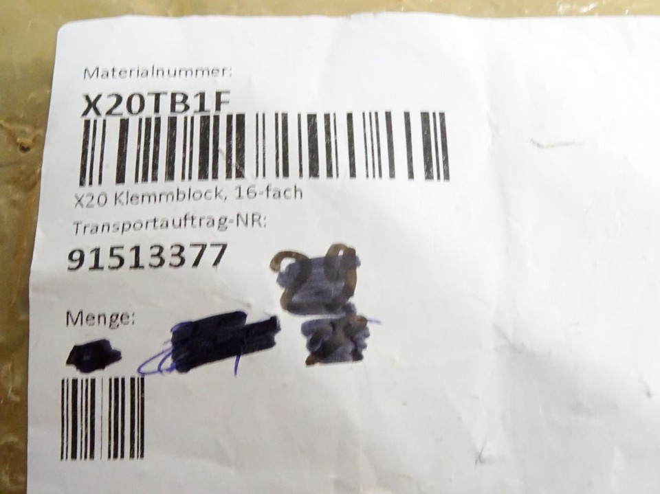 B&R Feldklemme X20TB1F X20 TB1F / Neu - Preis pro Klemme | eBay