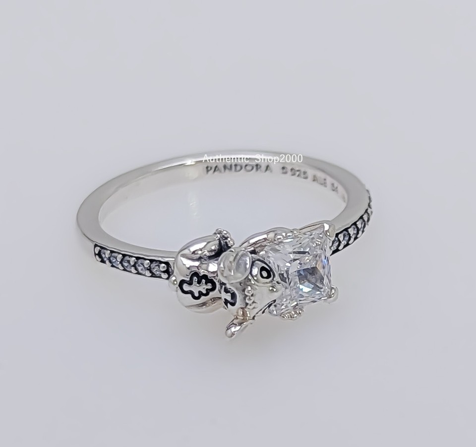 New 100% Authentic 925 PANDORA X DISNEY Playful Stitch & Stone Ring ...