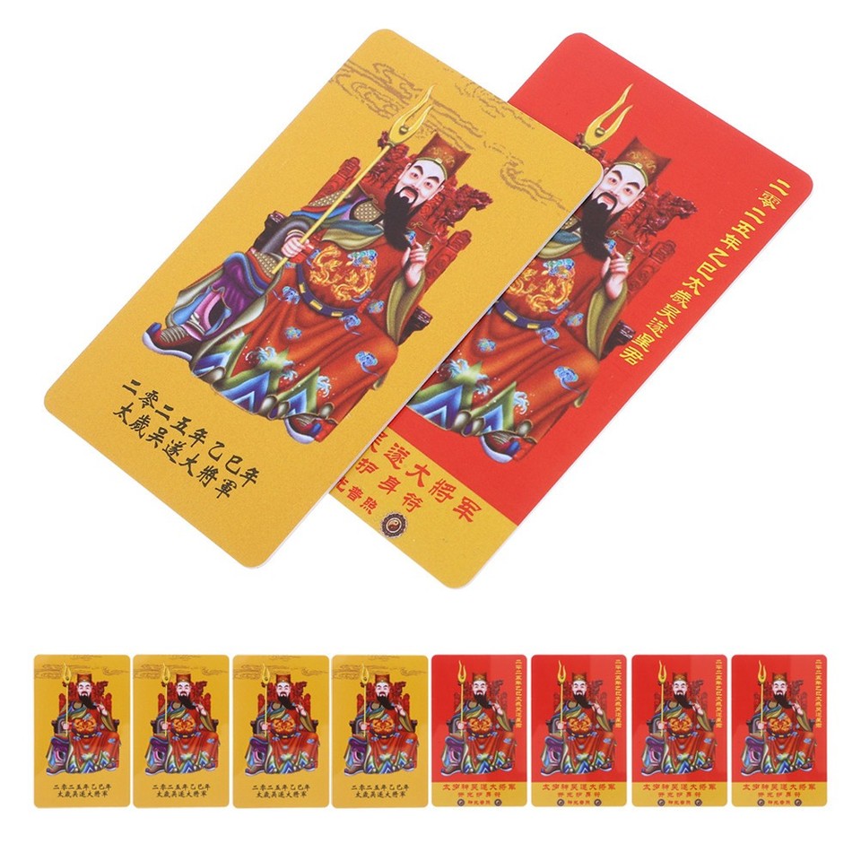 10 Pcs Feng Shui Tai Cards 2025 Chinese Amulet Good Health Symbols ...