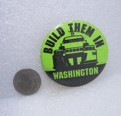 Build Them In Washington Button Pin | eBay