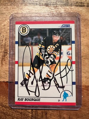 RAY BOURQUE 1990 Score Autograph Auto Signed Card Boston Bruins #200 | eBay