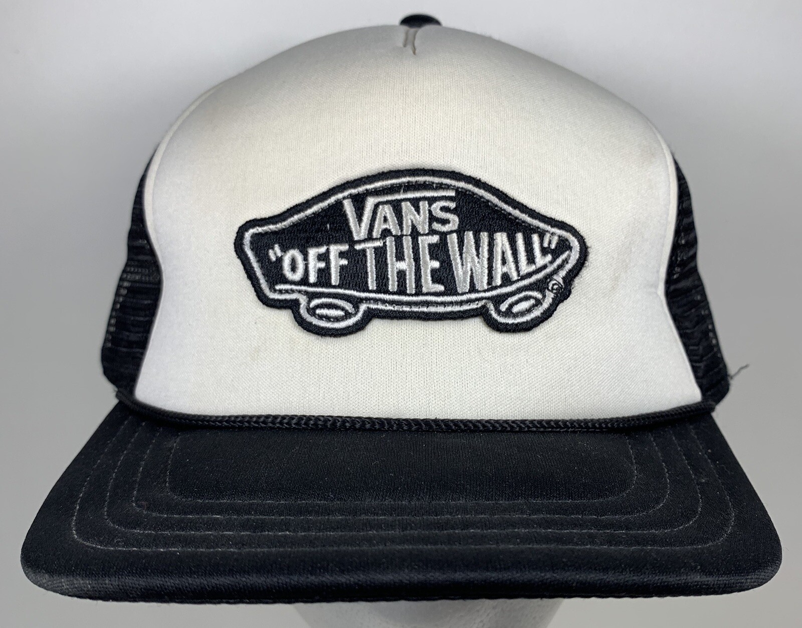 VANS Off The Wall Hat Trucker White Snapback Skateboarding Skate Cap ...