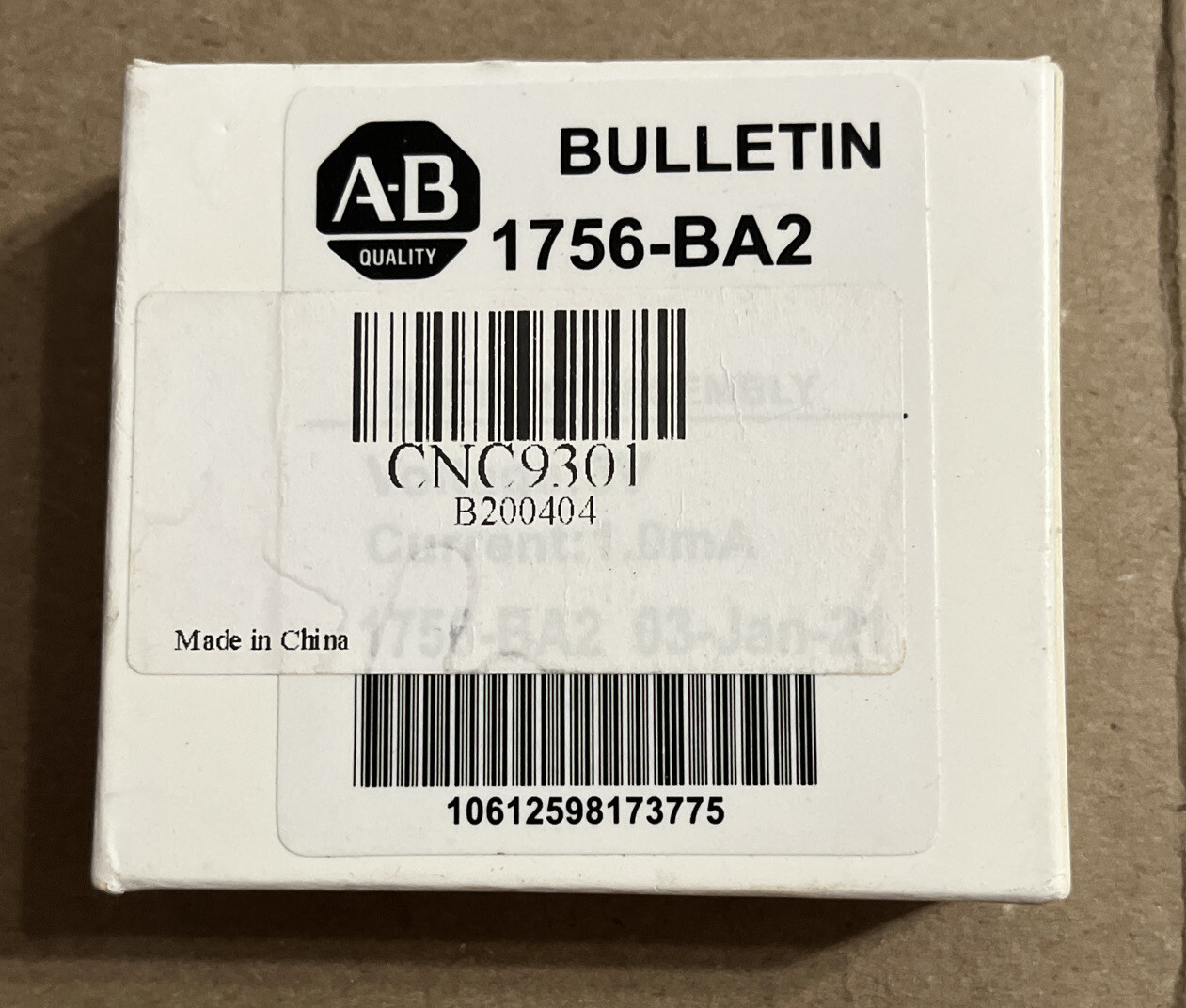 ALLEN-BRADLEY 1756-BA2, CNC9301 | eBay