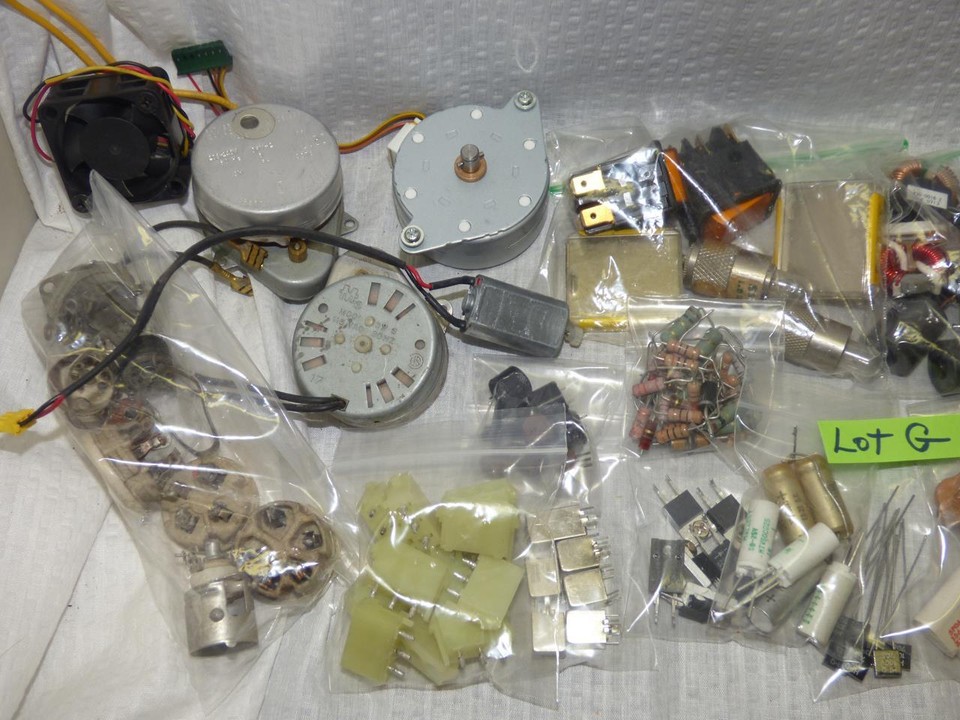 VINTAGE ELECTRICAL COMPONENTS LOT REPAIR PARTS 6 POUNDS (LOT G) | eBay