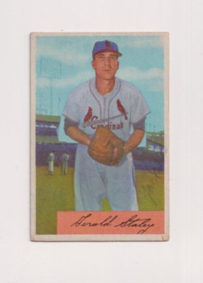 GERRY STALEY 1954 BOWMAN BASEBALL VINTAGE CARD #14 ST LOUIS CARDINALS ...