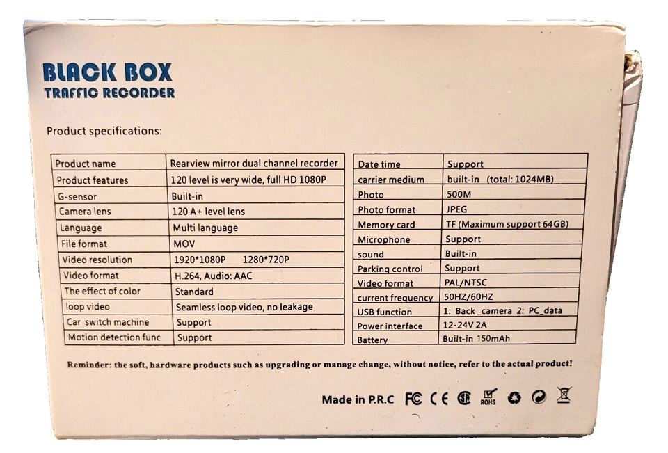 Black Box Traffic Recorder Car Cam Vehicle Video Full HD - NEW - FAST ...