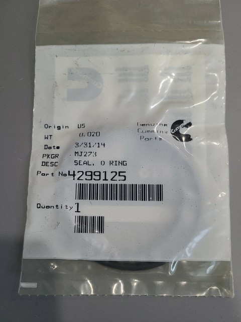 Cummins Seal O Ring 4299125 Cum for sale online | eBay