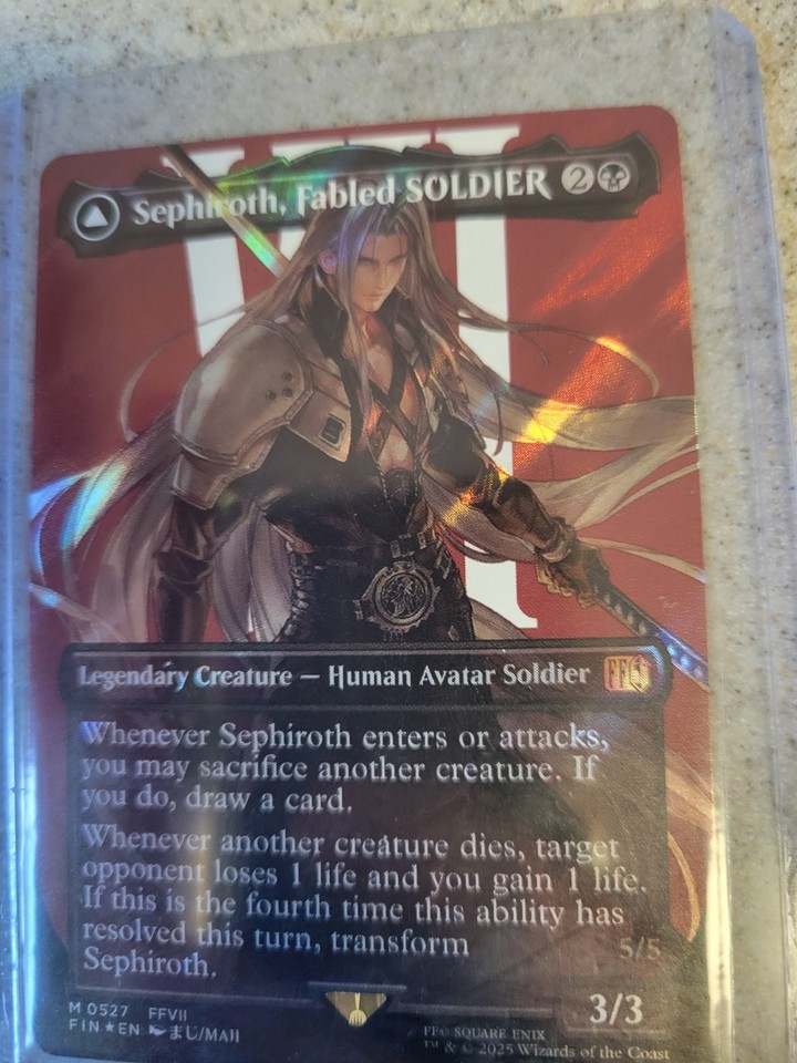 Sephiroth, Fabled Soldier Borderless SURGE FOIL (0527) Final Fantasy ...