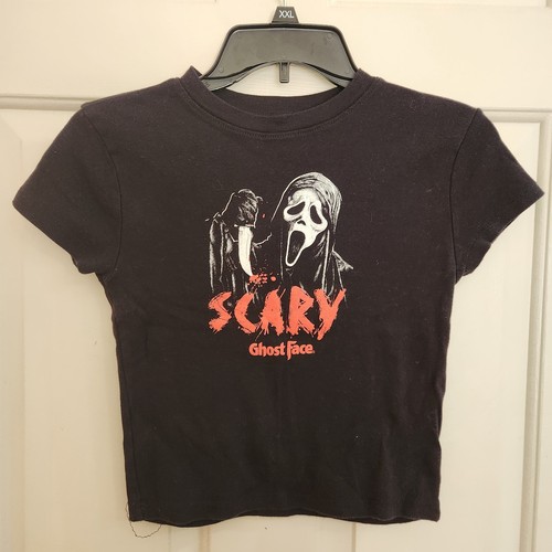 Women’s Ghost Face Scary Movie Baby Tee size XS Bioworld | eBay