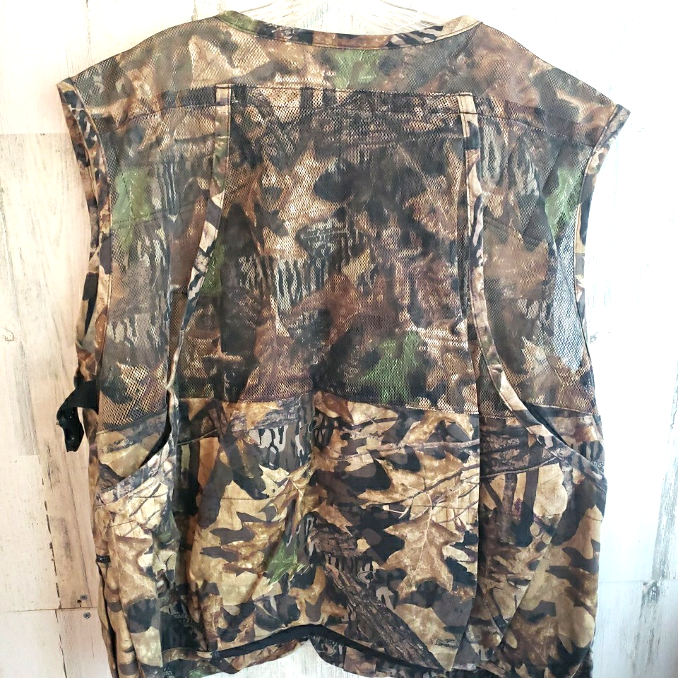 Mossy Oak Hunting Vest Camo Tactical Utility Pockets Outdoorsman XL ...