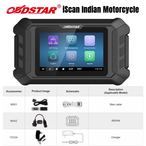 OBDSTAR iScan Indian Intelligent Motorcycle OBD2 Diagnostic Scanner Key ...