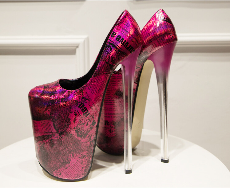 Ultra High Drag Queen Pumps 22cm Vintage Heels Men's Platform Stiletto ...