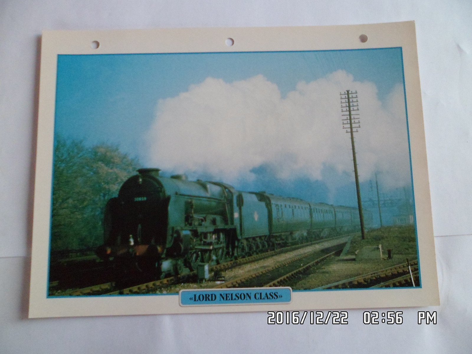 CARTE FICHE TRAIN LORD NELSON CLASS | eBay
