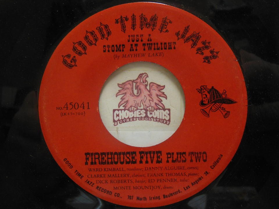 Firehouse Five Plus Two – Sobbin' Blues / Just A Stomp At The, 45 RPM ...