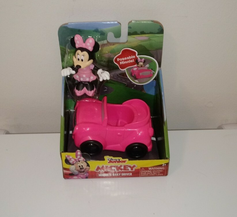Disney Junior Minnie Mouse Dailey Driver Car With Posable Minnie Figure