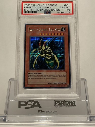 2003 Yu-GI-Oh Sacred Cards Perfectly Ultimate Great Moth TSC-001 PSA 10 ...