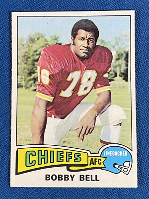 1975 Topps Bobby Bell Football Card #281 HIGH GRADE Kansas City Chiefs ...