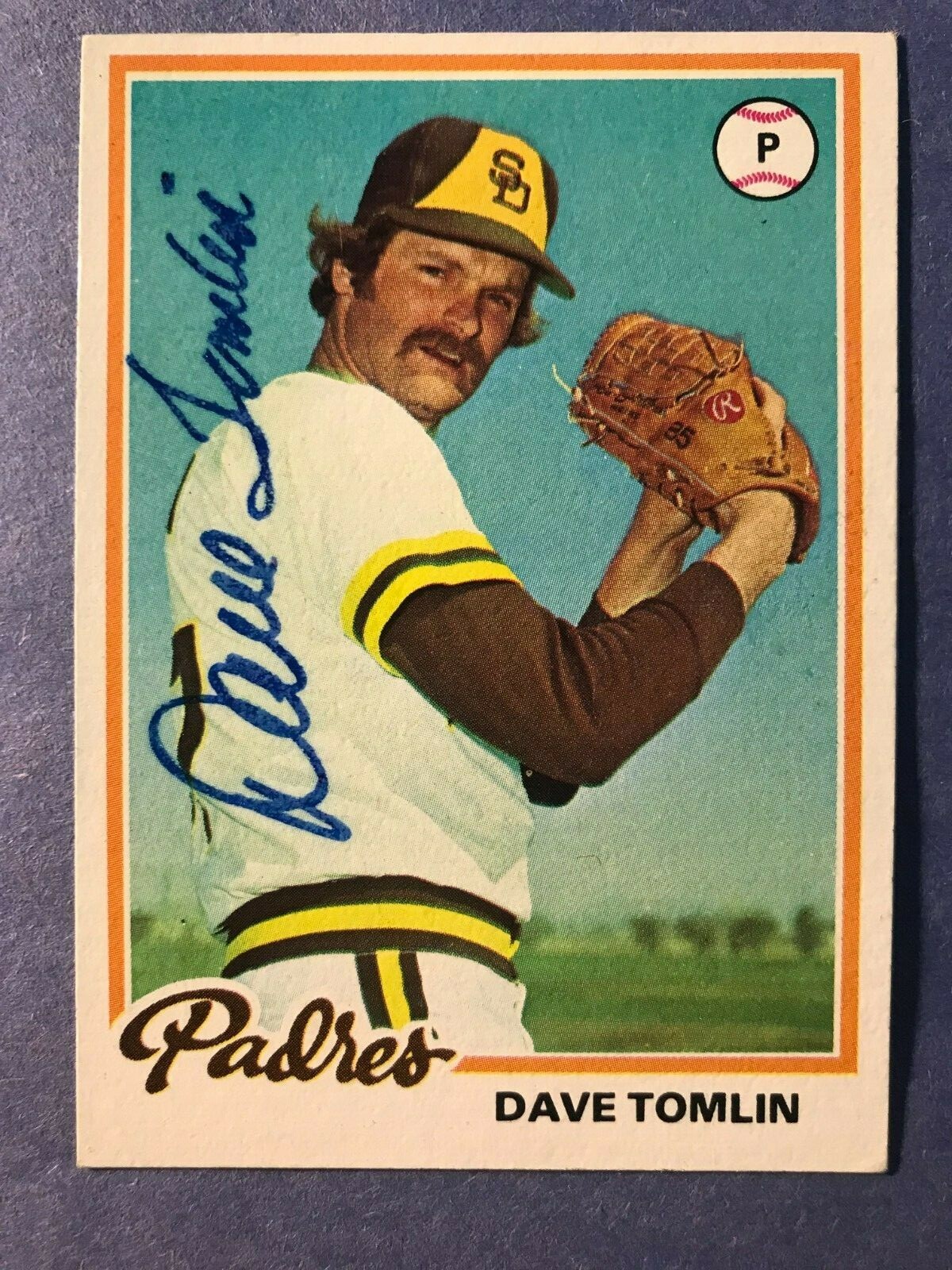 SIGNED DAVE TOMLIN AUTOGRAPHED 1978 TOPPS BASEBALL CARD - PADRES | eBay